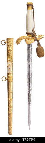An Imperial and Royal Austrian Navy dagger,An M 1855 officer's dagger ...