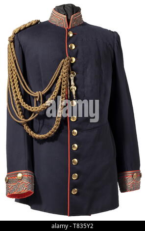 A white tunic for a Field Marshal., Fine white cotton linen with red ...