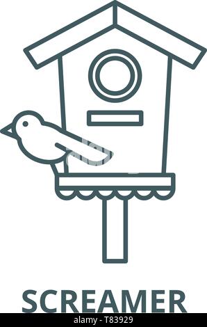 Screamer black icon, vector sign on isolated background. Screamer ...