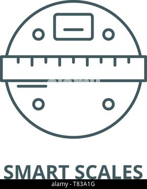 Computer smart scales icon. Outline computer smart scales vector icon ...