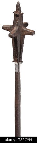 A German mace Circa 1450. Head with four blunt-pointed, copper-soldered ...
