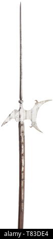 A German halberd, circa 1600 Long (quadrangular thrusting spike ...