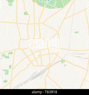 Debrecen City (Hungary, Hajdu-Bihar County) map vector illustration ...