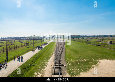 Aerial view of Auschwitz I concentration camp, 4 April 1944 Stock Photo ...