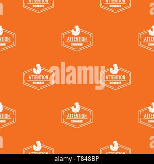 Zombie attack pattern vector orange Stock Vector Image & Art - Alamy