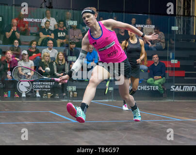 Sarah-Jane Perry (Eng) in action against Cindy Merlo (Sui) during the ...