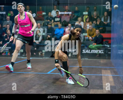 Sarah-Jane Perry (Eng) in action against Cindy Merlo (Sui) during the ...