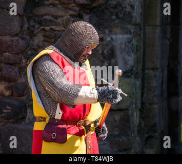 Medieval Knight in armour English historical re-enactment England UK ...