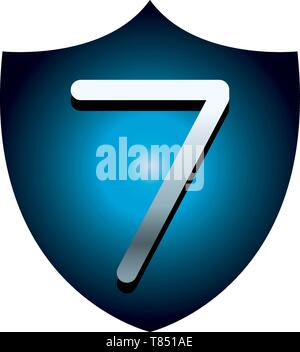 Modern abstract numeral seven logo icon. Unique design color ...