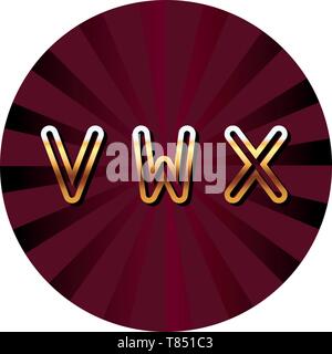 VWX alphabet font letters round label Stock Vector Image & Art - Alamy