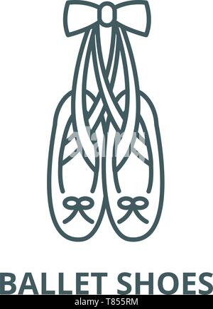 Linear vector logo for a ballet studio. Illustration of female legs in ...