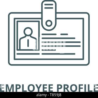 Student id job icon. Outline student id job vector icon color flat ...