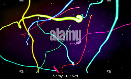 Neon streamers, illustration Stock Photo - Alamy