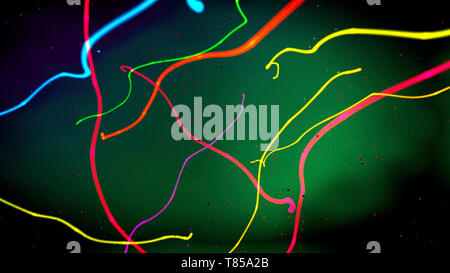 Neon streamers, illustration Stock Photo - Alamy