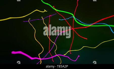 Neon streamers, illustration Stock Photo - Alamy