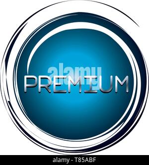 premium button. premium square white push button Stock Vector Image ...