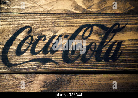 Vintage Weathered Coca-Cola Sign, USA Stock Photo - Alamy
