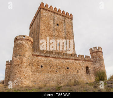 Nogales Castle, Badajoz, Spain. 15th Century defensive fortress Stock ...