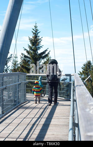 Scheidegg - Germany: Skywalkpark. panoramic view of the Alps from the ...
