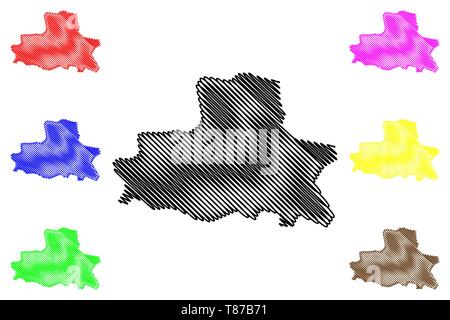 Samarkand City (Republic of Uzbekistan) map vector illustration ...