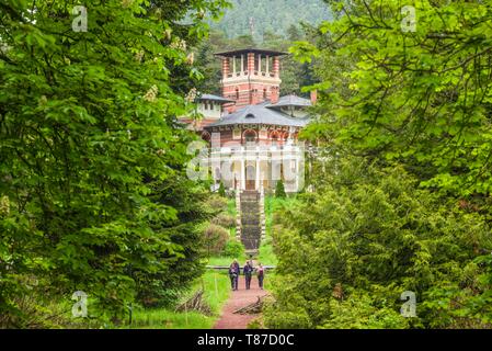 Georgia, Borjomi-Likani. Famous mineral water resort, Romanov Palace ...