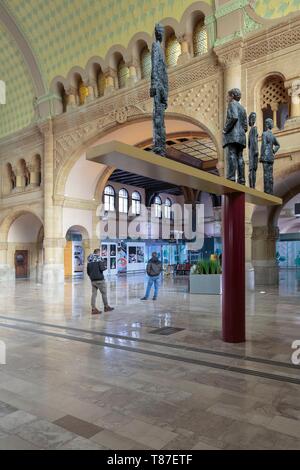 France, Moselle, Metz, Metz-Ville train station inaugurated in 1908 ...