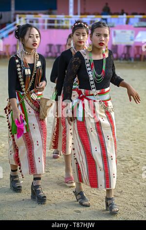 India, Arunachal Pradesh, Khonsa, the Chalo Loku festival of the Nokte ...