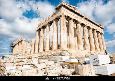 Acropolis Hill Including the Parthenon and other Structures Stock Photo ...