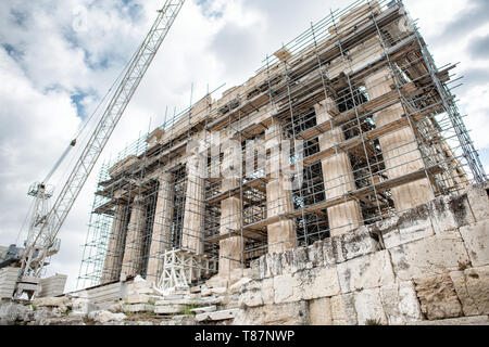 The Parthenon under construction Stock Photo - Alamy