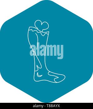Dead man leg icon, outline style Stock Vector Image & Art - Alamy