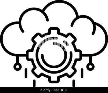 data filters line icon, outline symbol, vector illustration, concept ...