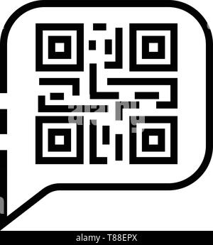 QR code scan me in speech bubble, scan me concept, icon Stock Vector Image & Art - Alamy