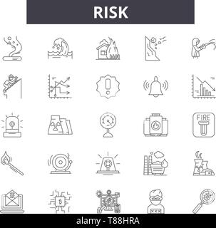 Failure analysis line icons, signs set, vector. Failure analysis ...