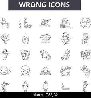 Check mark and cross linear signs. Vector illustration Stock Vector ...