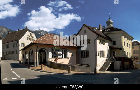 Village scene in Maienfeld, Swiss Rhine valley Stock Photo - Alamy