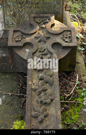 Unusual Gothic decorated Celtic cross Stock Photo - Alamy