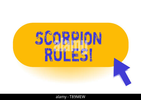 Handwriting text Scorpion Rules. Conceptual photo Dystopian young adult ...