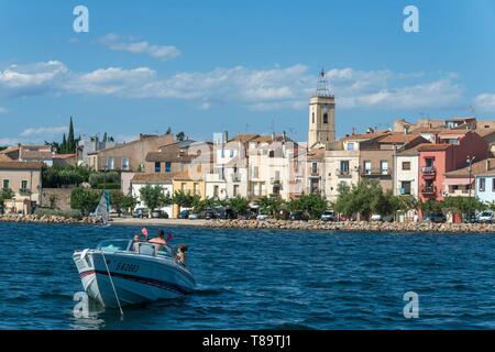 Bouzigues Village, Pond of Thau, Occitanie, France Stock Photo ...