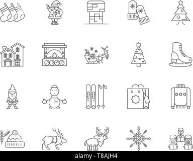 Finland line vector icons and signs. Scandinavia, Nordic, Arctic ...