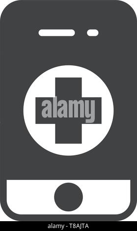 Emergency call icon flat vector. Contact phone. Help number isolated ...
