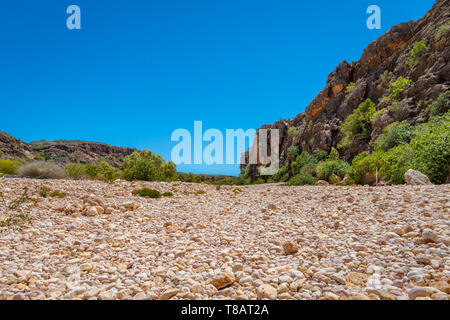 Mandu Mandu Gorge river bed during dry season leading towards Indian ...