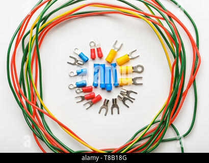 Different terminal ends with wires Stock Photo - Alamy