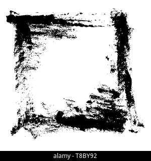 Ink vector brush stroke frame. Vector illustration. Grunge texture ...
