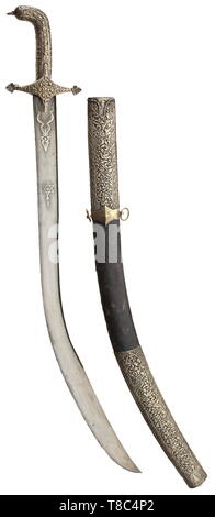 A nickel-silver mounted kilij, Ottoman/Greek, circa 1820 With typical T ...