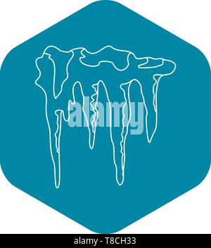 Icicles icon, outline style Stock Vector Image & Art - Alamy