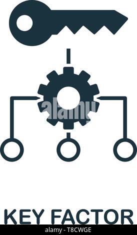 Key Factor icon logo sign vector outline in black and white color Stock ...