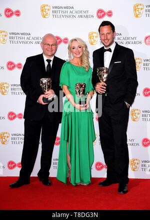 Phil Bigwood, Debbie Dubois and Steve Rudge in the press room after ...