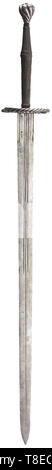 A German two-hand sword in the style of circa 1530. With broad double ...