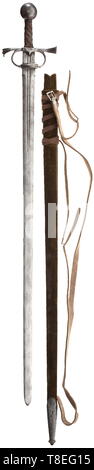 An Italian sword with cut iron hilt,circa 1560/70 Double-edged,flatly ...