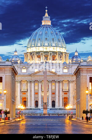 Saint Peter Basilica Tiber river in Rome Italy Stock Photo - Alamy